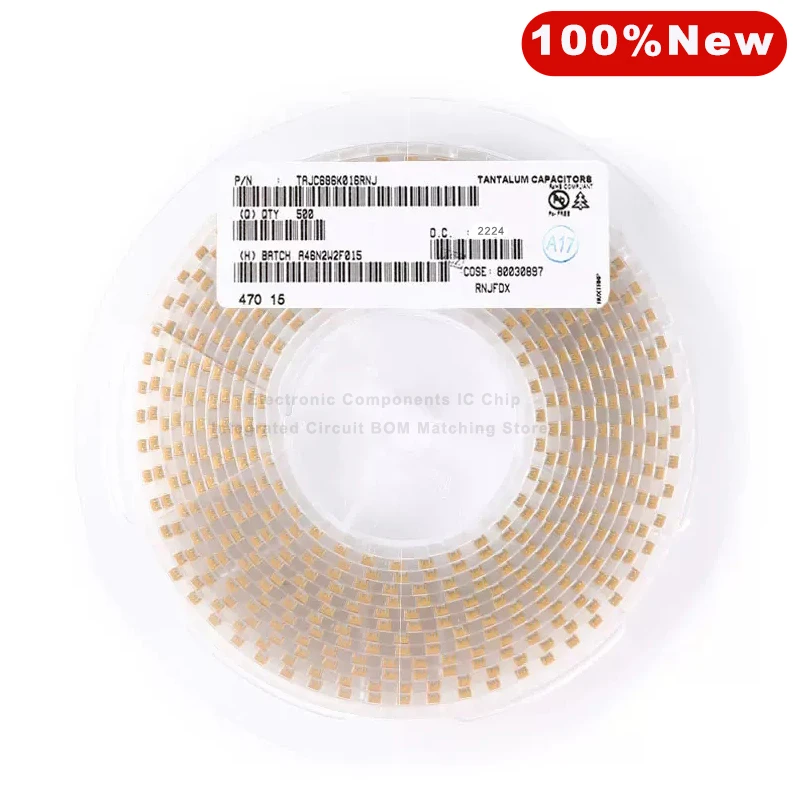 25pcs-100uF-10V-16V-6032-Type-C-SMD-Tantalum-capacitor-TAJC107K010RNJ ...