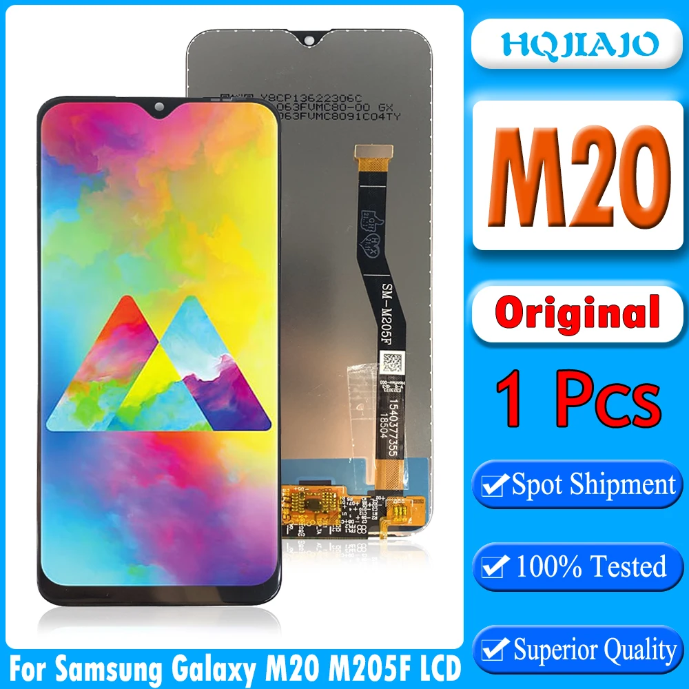 6.3 "original para samsung galaxy m20 lcd m205 SM M205 m205f m205g display lcd tela de toque ...
