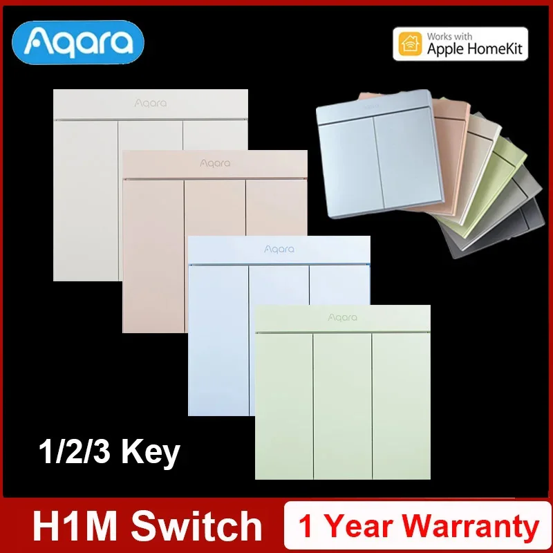 Aqara Smart Wall Switch H1M With Neutral MARS-Tech 6 Colors Wireless ...