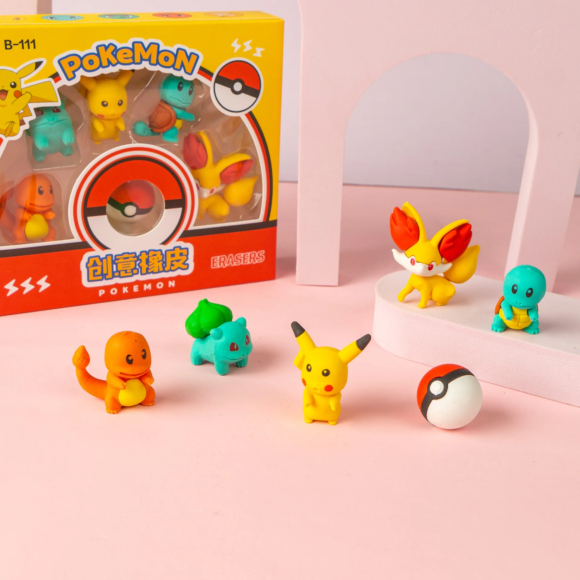 Pokemon-Bikachu-3D-Solid-Shape-Eraser-Detachable-Assembly-Decoration ...