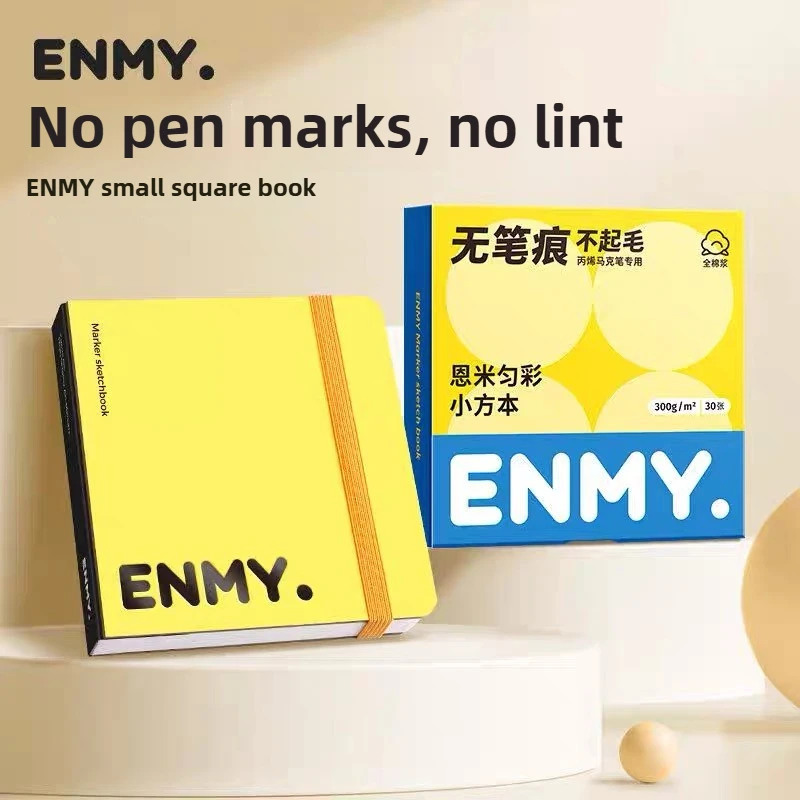 ENMY 300g/㎡ Acrylic Marker Drawing Notebooks Paper No Bleed Art Paper ...