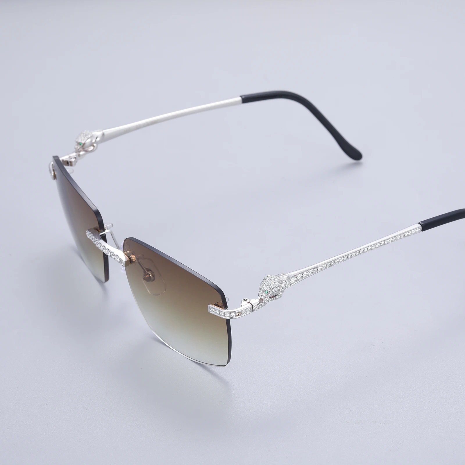 Pass-Diamond-Tester-Luxury-Glasses-Stainless-Steel-Handmade-Setting-VVS ...