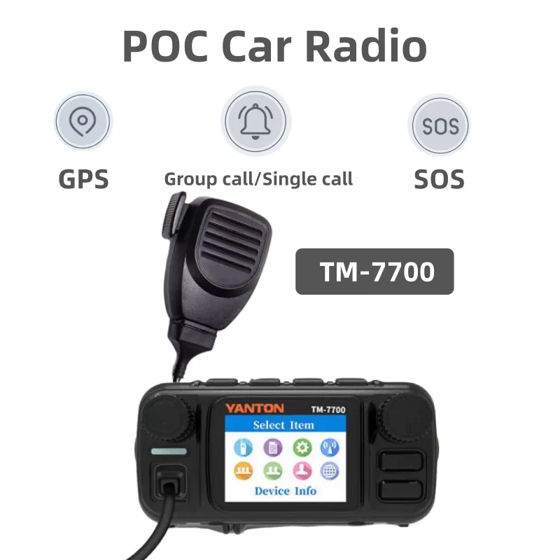 2 Pcs POC Car Radio Transceiver SIM Card Long Range Mobile Radio ...