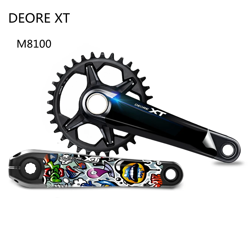 M8100 XT crankset decals deore Tooth plate crank arm protection DIY ...