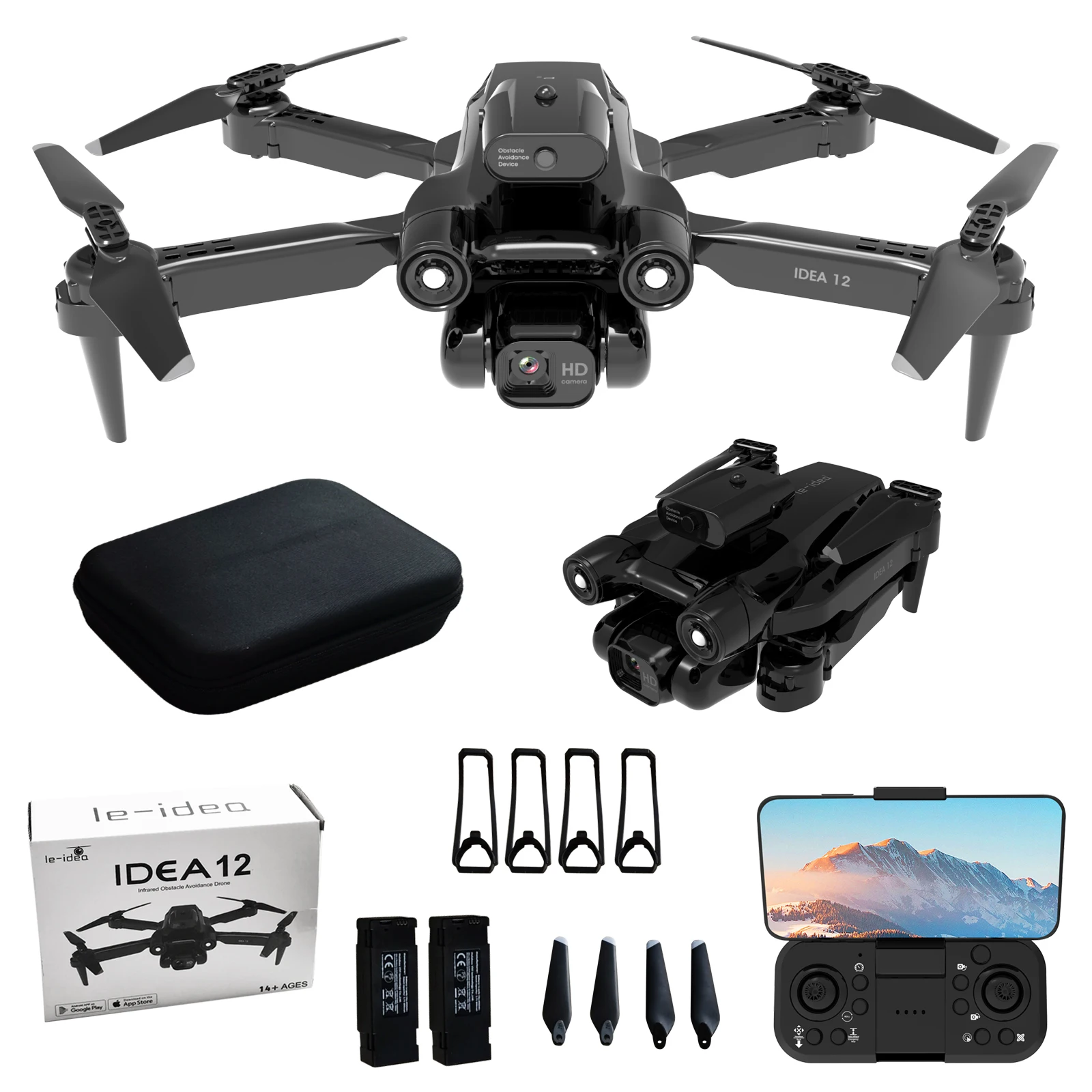 Mini-Drones-IDEA12-con-c-mara-HD-cuadric-ptero-plegable-FPV-RC-regalos ...