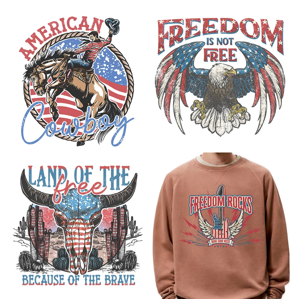 New-Western-4th-of-July-Patch-Iron-On-Howdy-American-Freedom-Tour ...