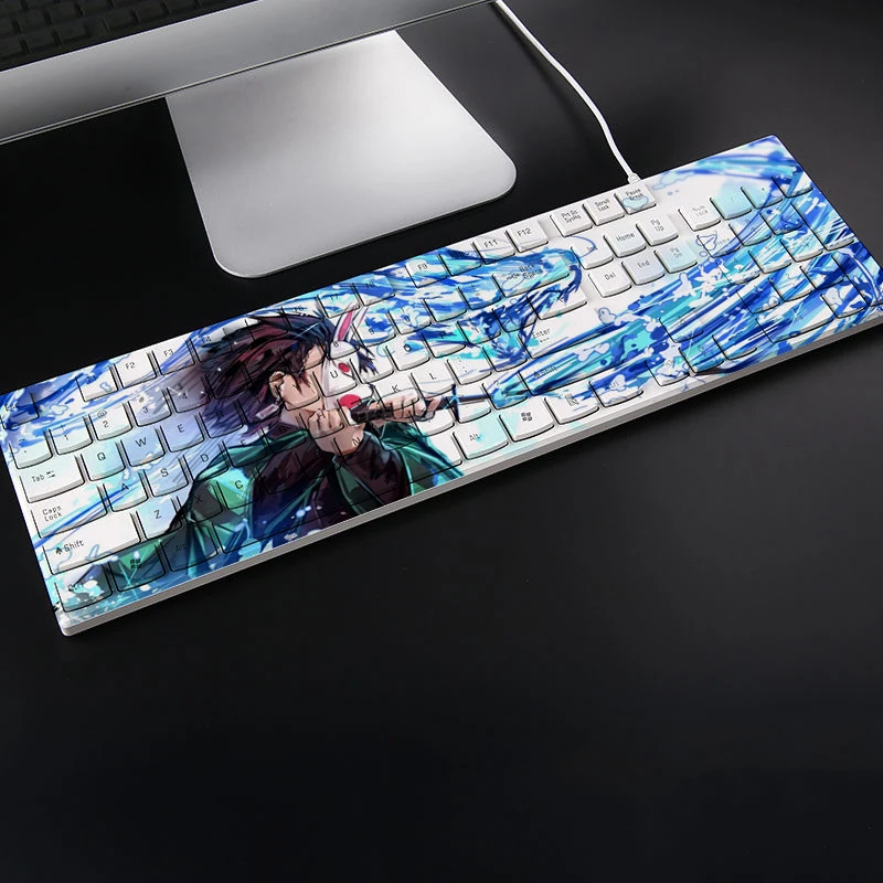 Demon-Slayer-Anime-Keyboard-Custom-Gaming-Keyboards-Kawaii-USB-Wired ...