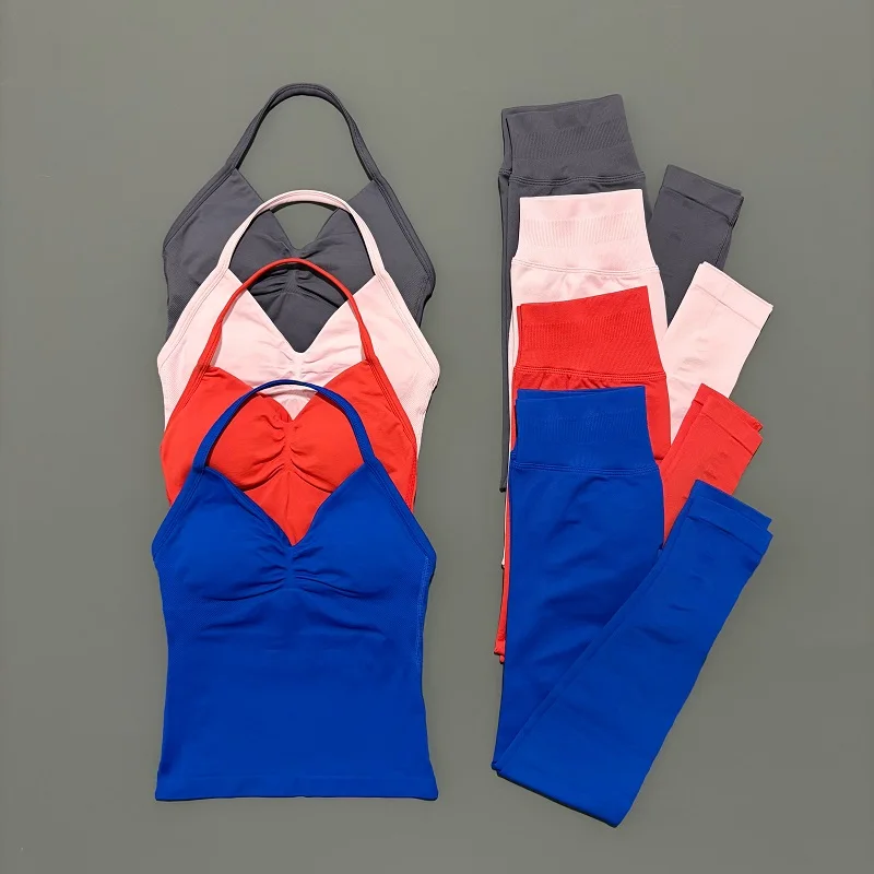 2pcs Women Seamless Yoga Set Sport Suit Gymwear Workout Clothes Gym ...