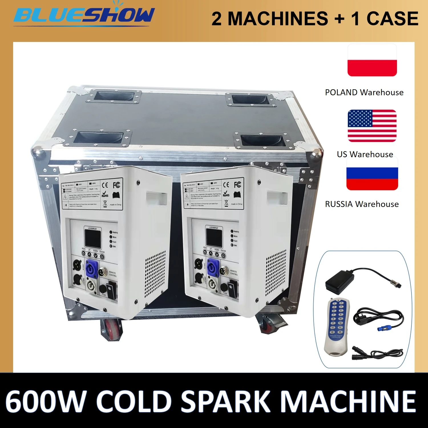 NO TAX 600W Cold Sparks Machine With Flycase 650w Cold Firework Machine ...