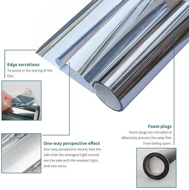 Privacy Window Film Self Adhesive Sun Protection Film UV Protection One ...