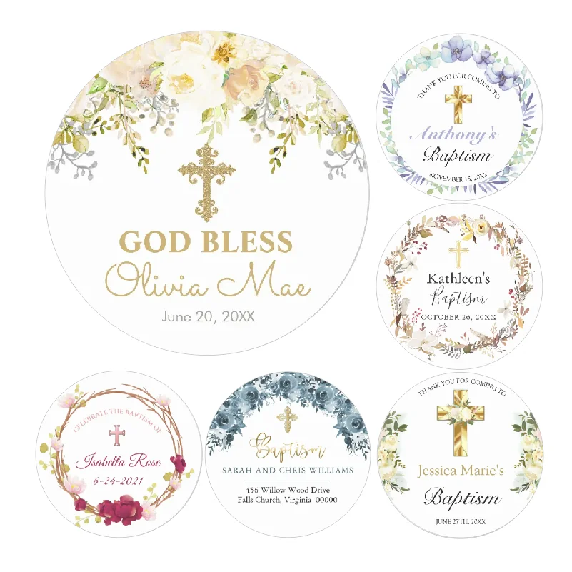 Personalized Stickers Communion Girl | Personalized Label Baptism ...