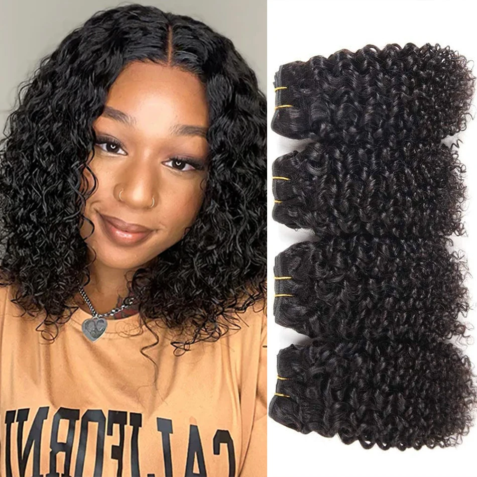 Wholesale-Short-Kinky-Curly-Human-Hair-Bundles-Brazilian-Virgin-Human ...