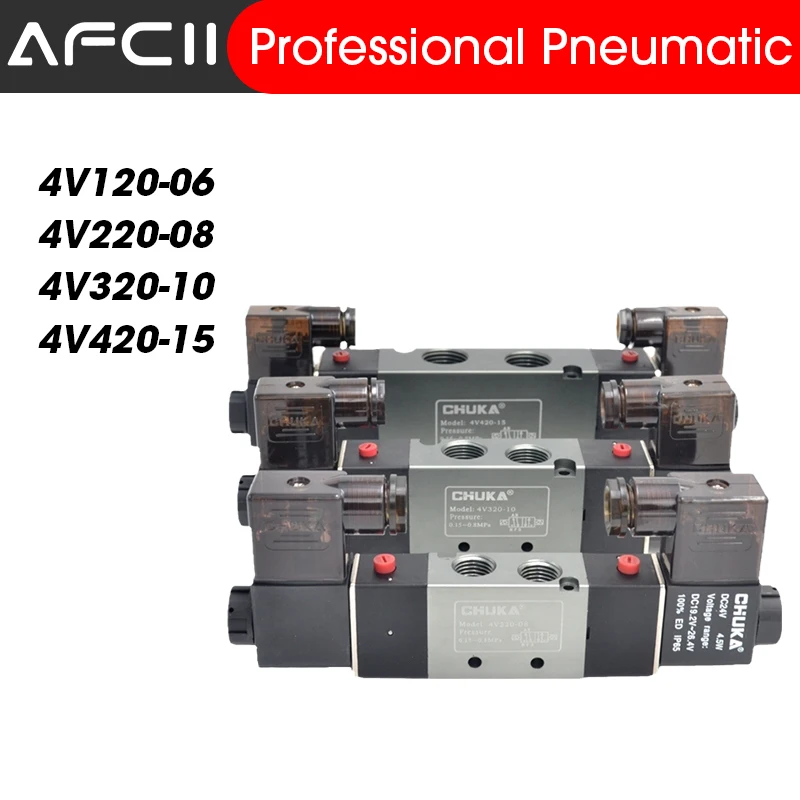4V120-4V220-4V320-4V420-Solenoid-Valve-Control-5-2-Way-Valve-Port ...