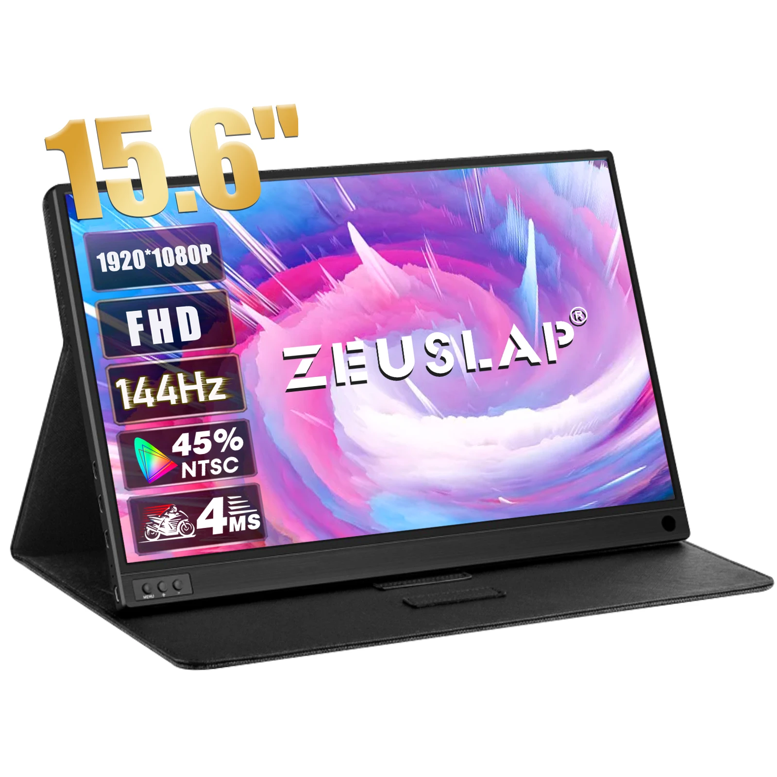 Zeuslap Portable Lcd Hd Monitor 60hz 120hz 144hz 15.6 Usb Type C Hdmi ...