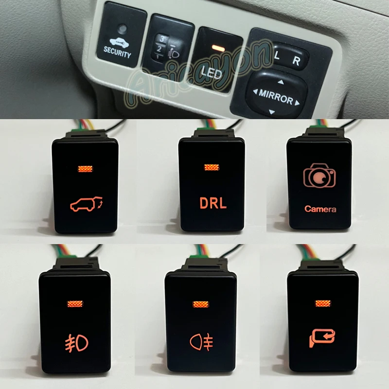 Car-DRL-Rear-Trunk-Rearview-Mirror-Fold-Camera-Front-Rear-Fog-Switch ...