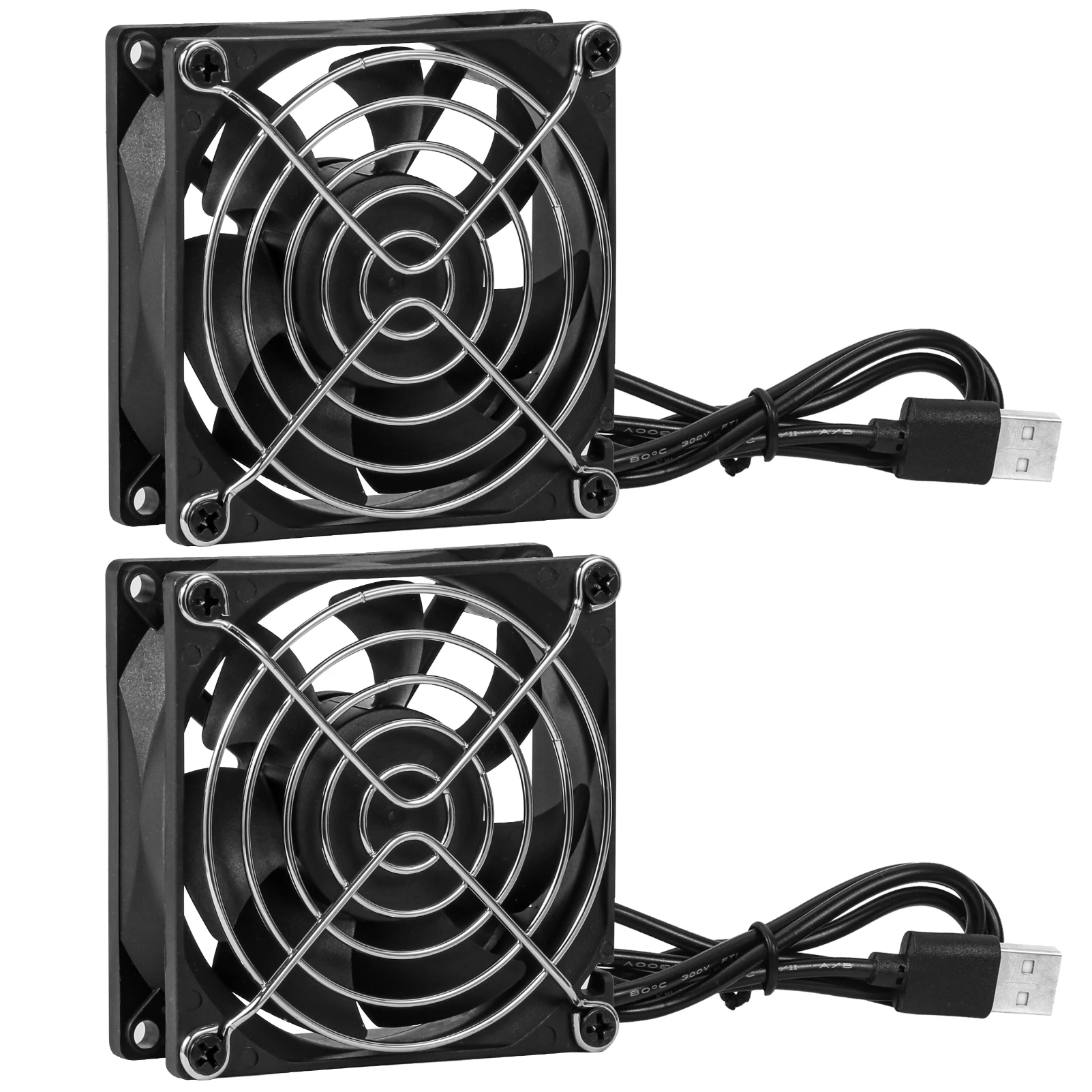 2pcs-SXDOOL-80mm-DC-5V-USB-Fan-Perfect-for-Computer-and-Router-Cooling ...