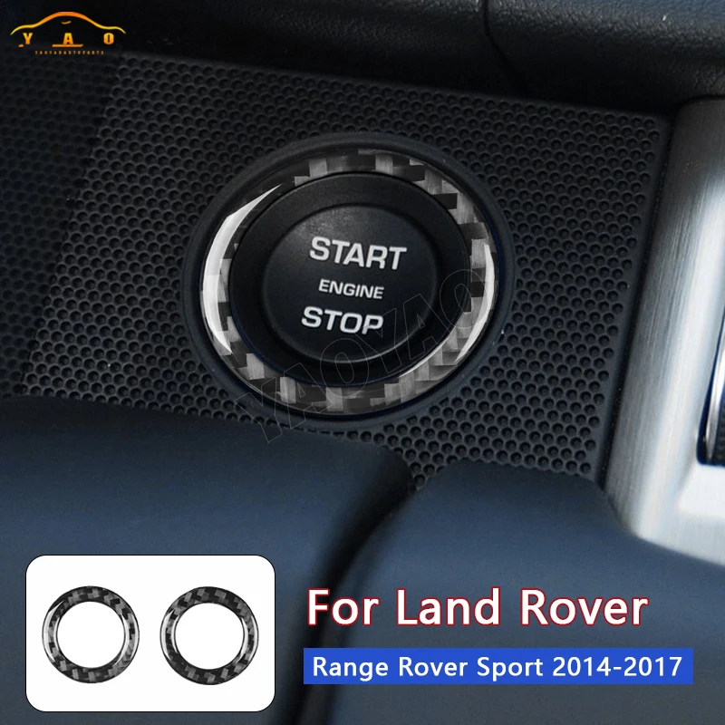 Carbon-Fibe-Sticker-Engine-Start-Button-Ignition-Device-Decal-For-Land ...