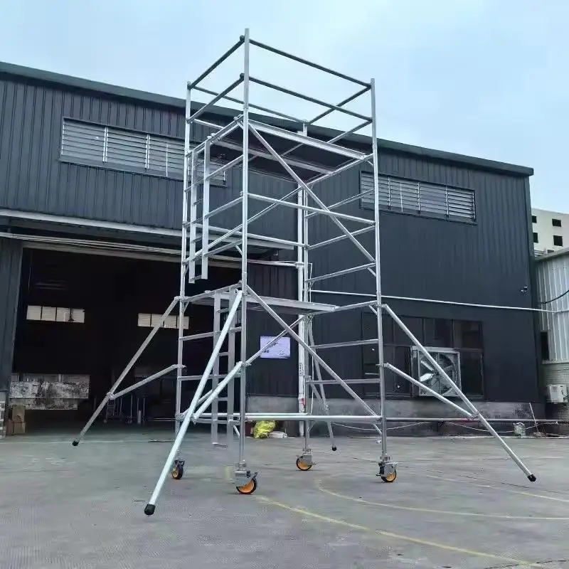 Industrial mobile aluminum alloy scaffold set Double ladder door ...