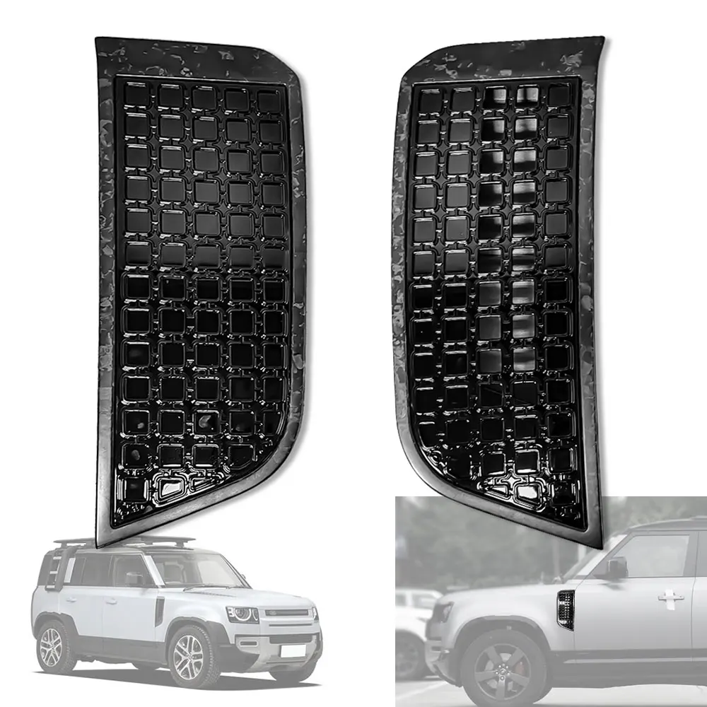 Dry Carbon Fiber Front Fender Side Air Vent Outlet Cover Car Side Vent ...