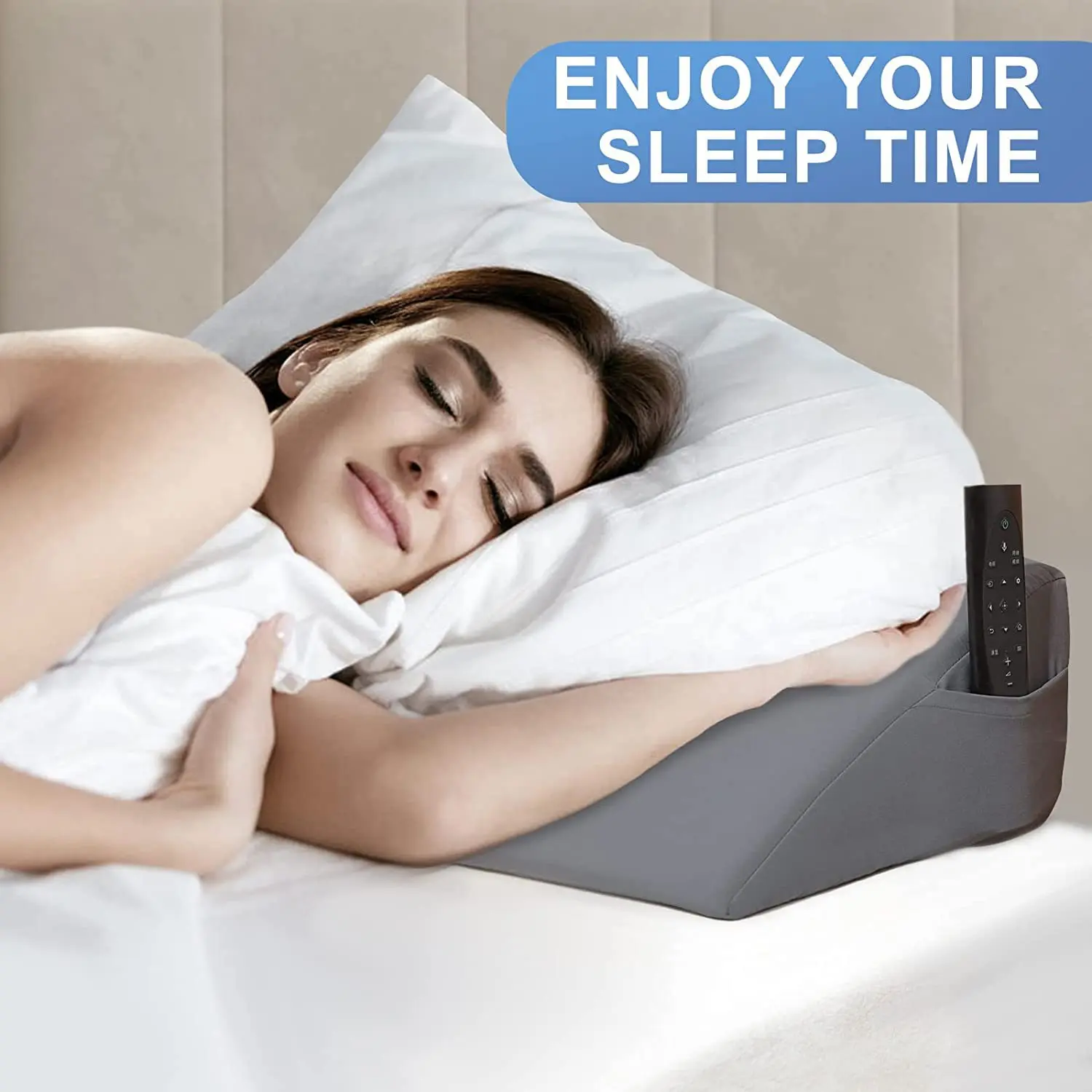 Wedge-Shaped-Pillow-for-Sleeping-Triangle-Headboard-Pillow-Gap-Filler ...