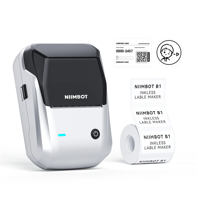 NIIMBOT-B1-Portable-Thermal-Printer-With-Tapes-2-Inch-Adhesive-Label ...