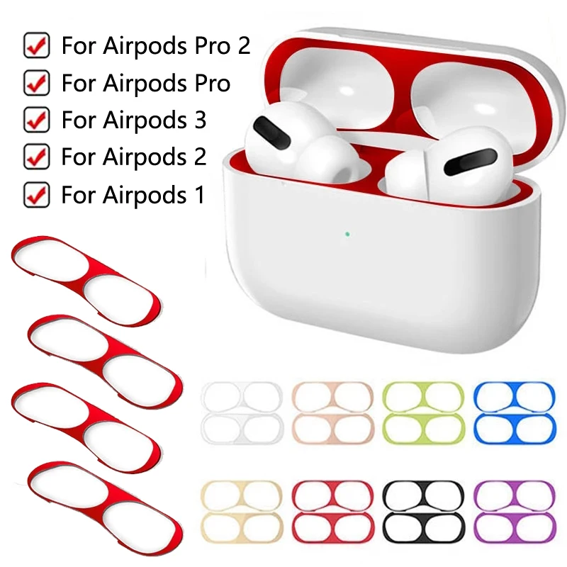 Metal-Dust-Guard-Sticker-For-Apple-Airpods-Pro-3-2-1-Protector ...