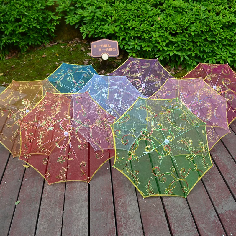 Children-s-Toy-Umbrella-Mini-Transparent-Lace-Small-Umbrella-Photo ...