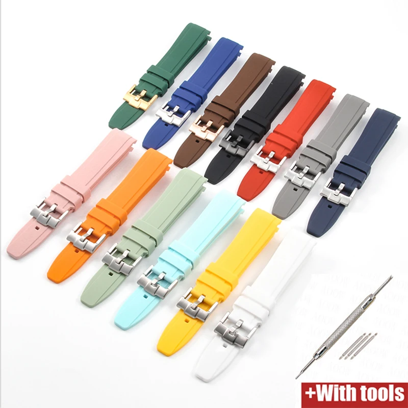 Curved-Rubber-Strap-for-Omega-x-Swatch-Moonswatch-20mm-Soft-Colorful ...
