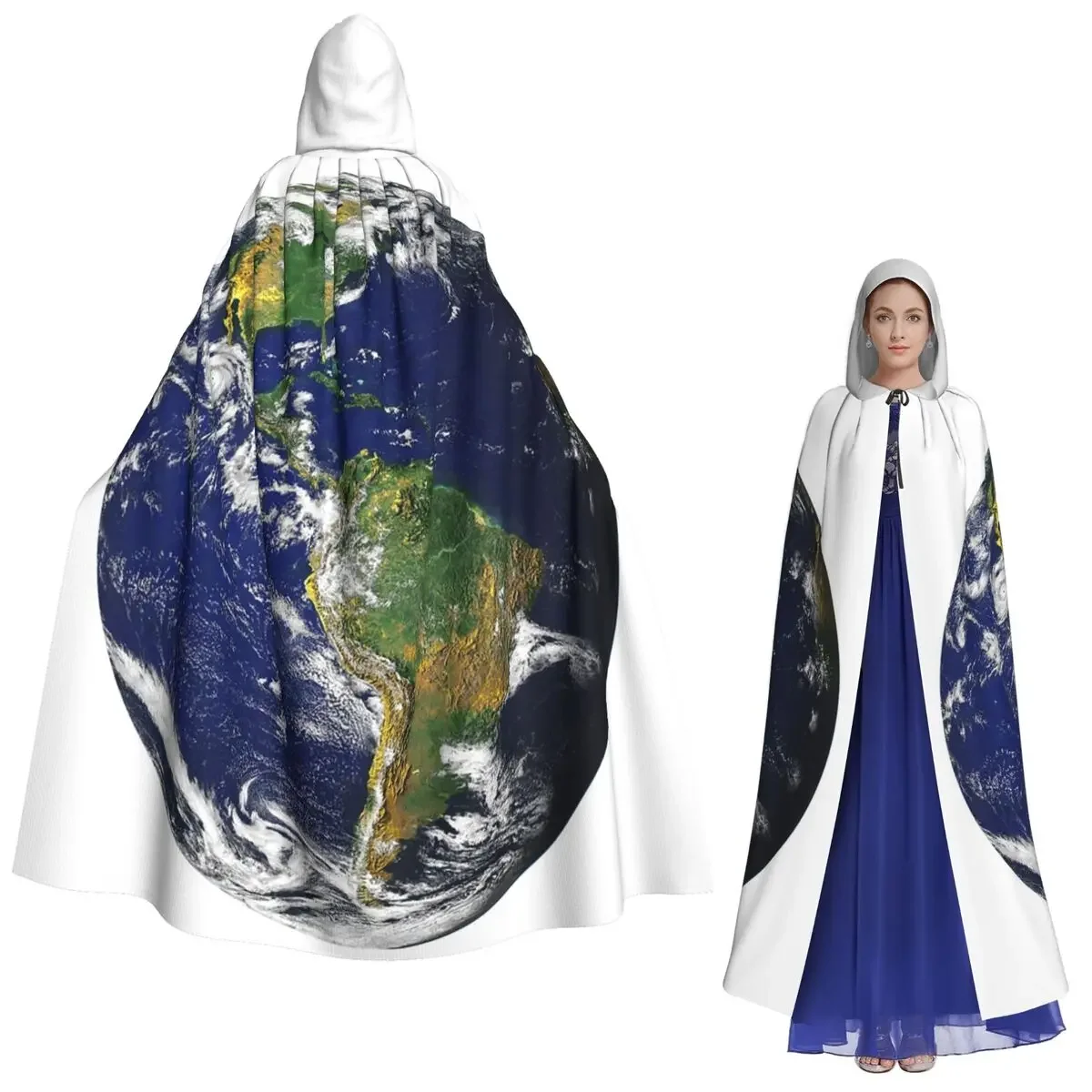 The Planet Earth Our Blue Marble Long Hooded Cloak Witch Medieval ...