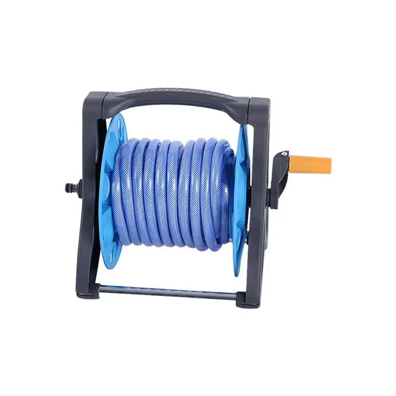 Garden Hose Reel Holder Hand Crank Hoses Reels Rack Water Pipe Storage ...
