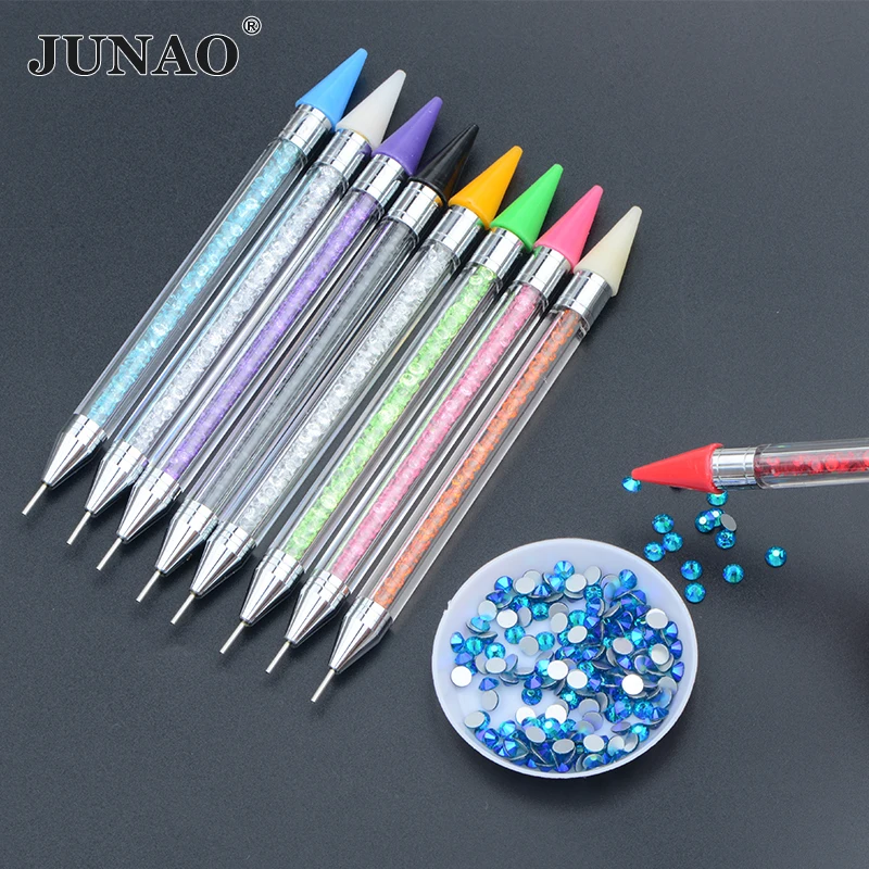 JUNAO-9-Colors-Wax-Pencil-Rhinestone-Dap-Pen-Picking-Up-Strass-Diamonds ...