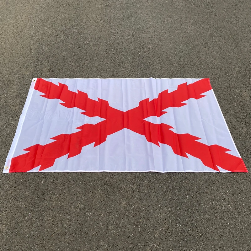 aerlxemrbrae Flag of Cross of Burgundy 150X90cm Polyester double ...