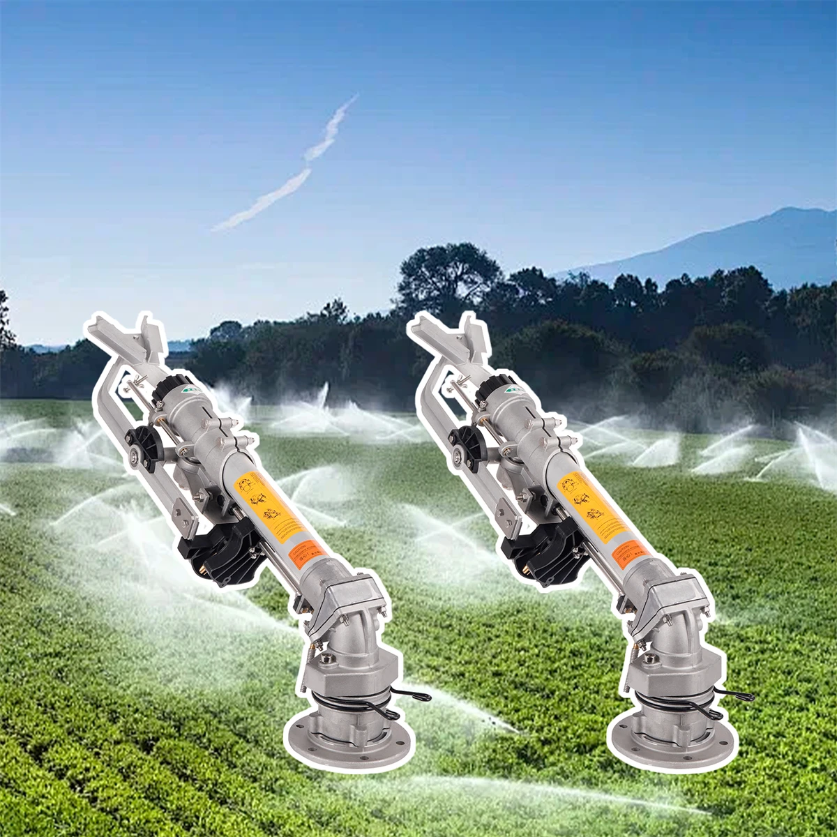 50 Turbo Worm Spray Gun Vertical Rocker Arm 63m Long Range Uniform ...