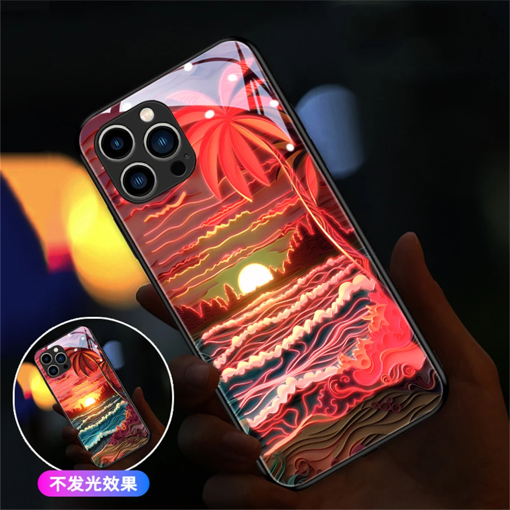 Punk-Summer-Sound-Control-Luminous-LED-Phone-Case-For-iPhone-15-14-13 ...