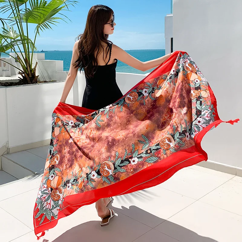 23 Styles 90x180cm Travel Beach Pareo Sunscreen Cover-Ups Women Large ...