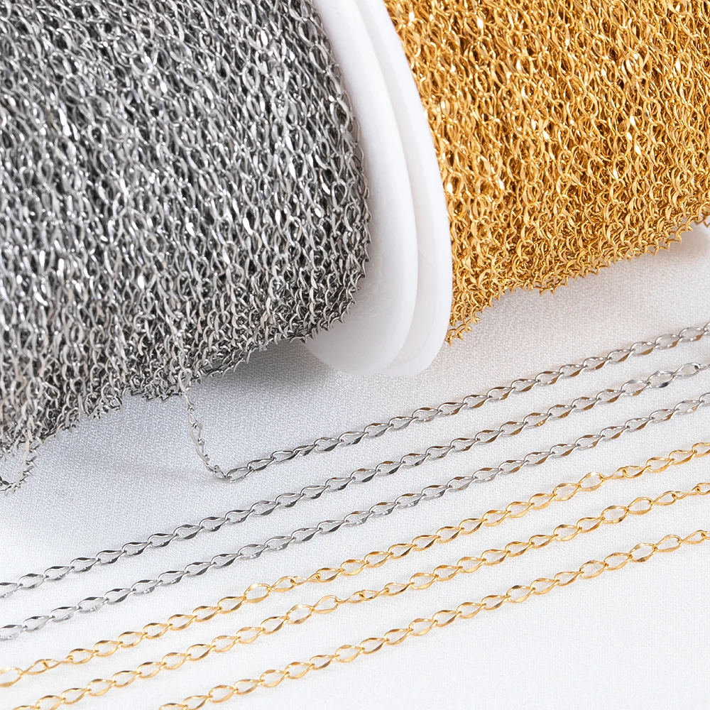 2M-roll-Stainless-Steel-Thin-Twist-Chain-2mm-Gold-Color-Silver-Color ...