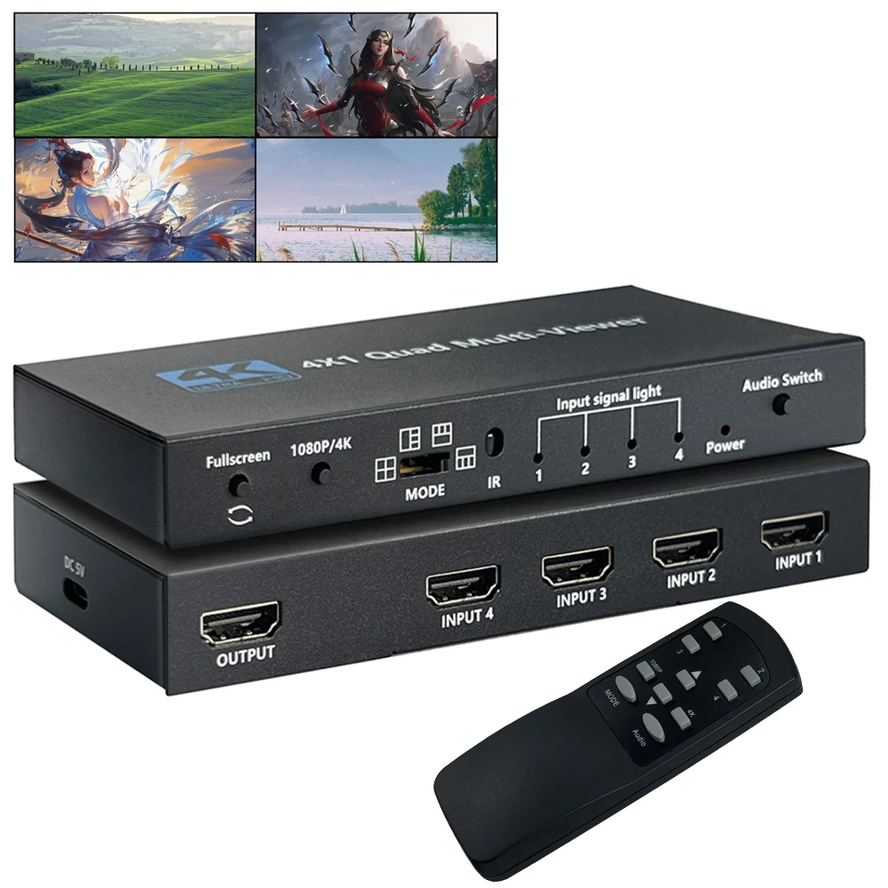 HDMI-Quad-Screen-Multiviewer-4-em-1-1080P-4-em-1-HDMI-Multi-Viewer ...