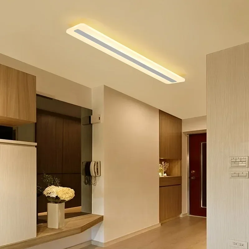LED Acrylic Long Bar Ceiling Light UltraThin Rectangle Lamp 40 60cm ...
