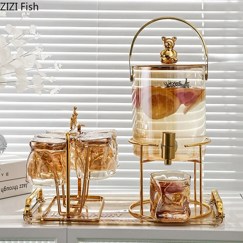 Light-Luxury-Glass-Tea-Set-Family-Party-Milk-Juice-Drink-Pot-Decanter ...
