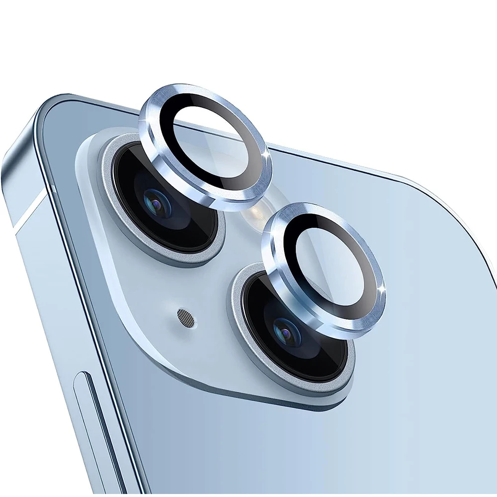 3D Tempered Glass Metal Camera Lens Protector For iPhone 14 Plus 13 Pro ...