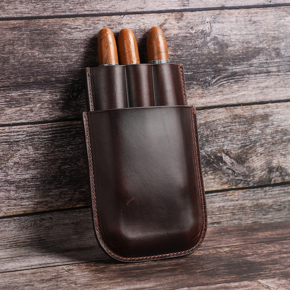 Genuine-Leather-Cigar-Case-Multiple-Cigars-Sets-Storage-Portable-Cigar ...