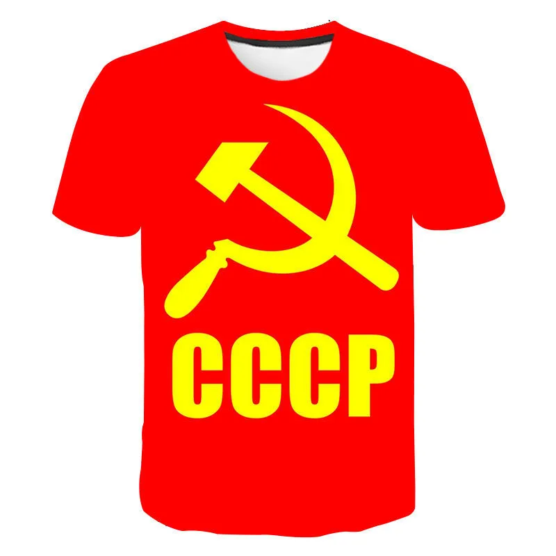 New Cccp T Shirts Men Women Ussr Soviet Union Man T-shirt Kids Boy ...