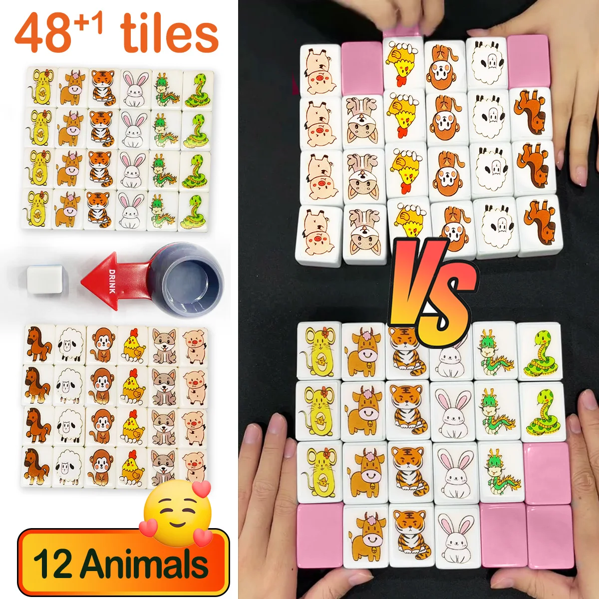 49-65-73-Tile-Seaside-Escape-Mahjong-Game-with-Pattern-of-Cute-Animals ...