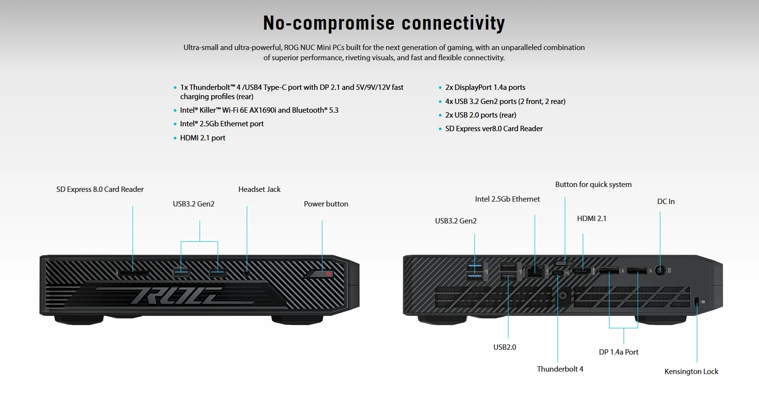 ROG NUC Super Gaming Mini PC Intel Core Ultra 9 RTX 4070 | AliExpress
