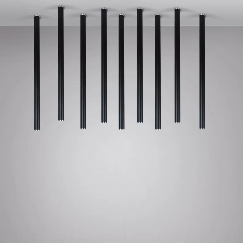 10PCS-Long-Tube-LED-Ceiling-Light-Home-Decoration-Black-Art-decor ...