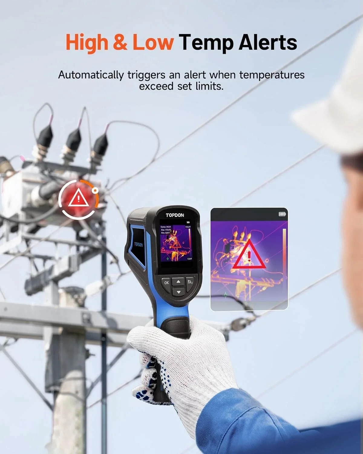 TOPDON TC004 mini 128*128 Handheld Infrared Thermal High Resolution ...