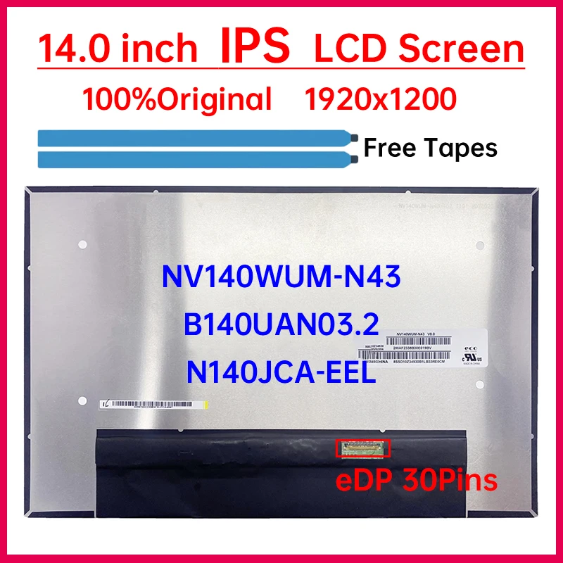 14-IPS-Laptop-LCD-Screen-NV140WUM-N43-B140UAN03-2-N140JCA-EEL-Display ...