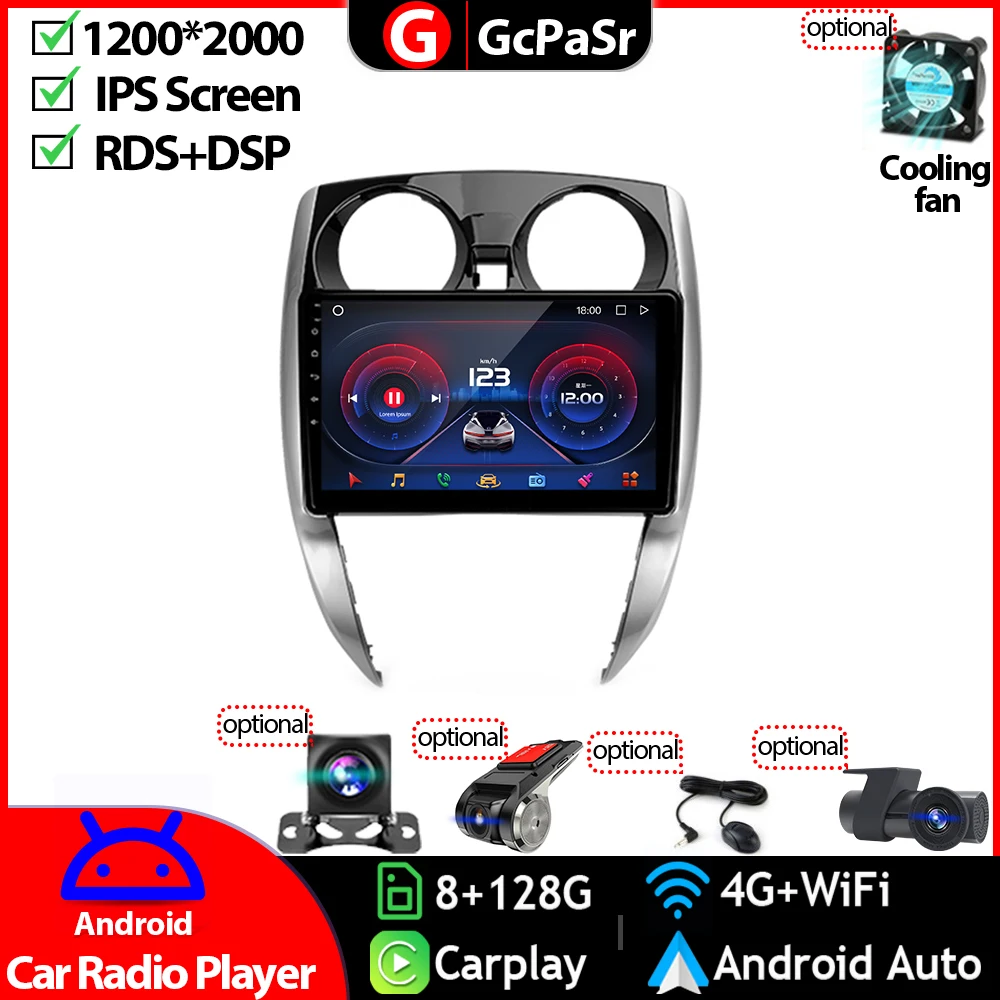 Car Radio Video Autoradio Multimedia Player Monitor For Nissan Note 2 ...