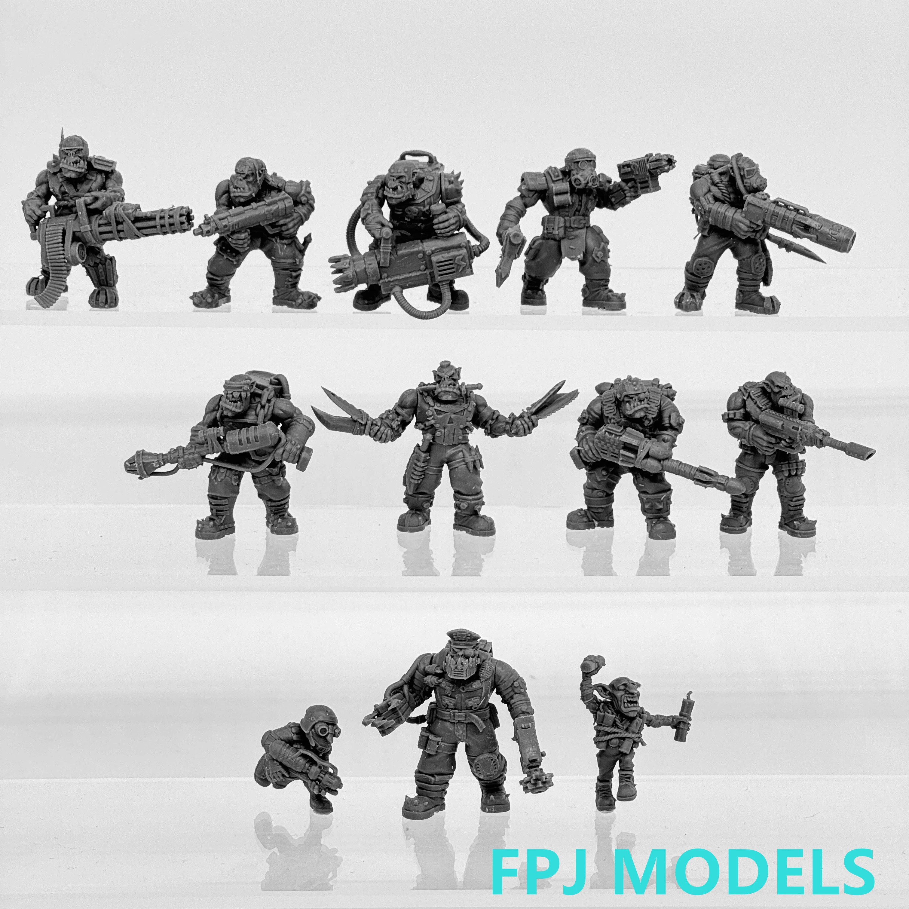 28mm SKILLERS Resin Model Kit Miniature Tabletop War Gaming 12 Soldiers ...