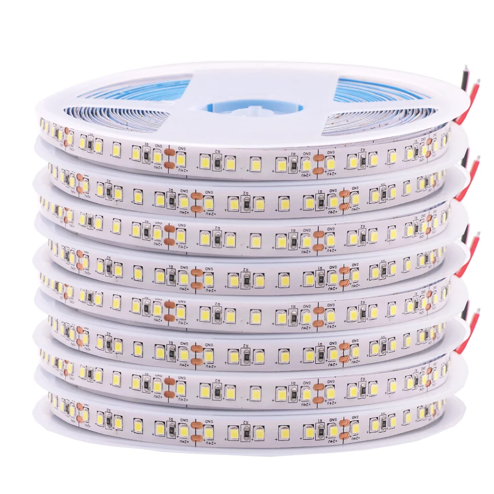 5M LED Strip Light DC 12V 24V 2835 Flexible Ribbon Diode Light 60/120 ...